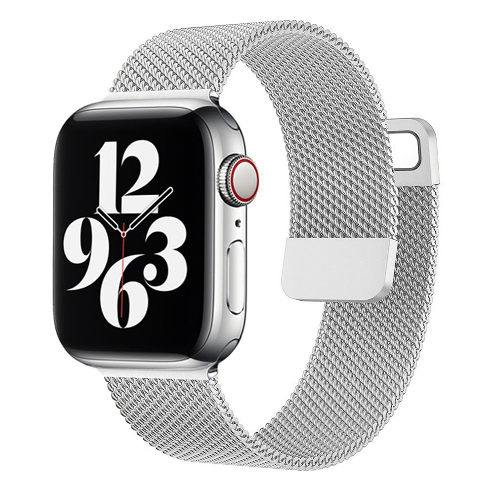 Silver Milanese Loop – AppStraps®